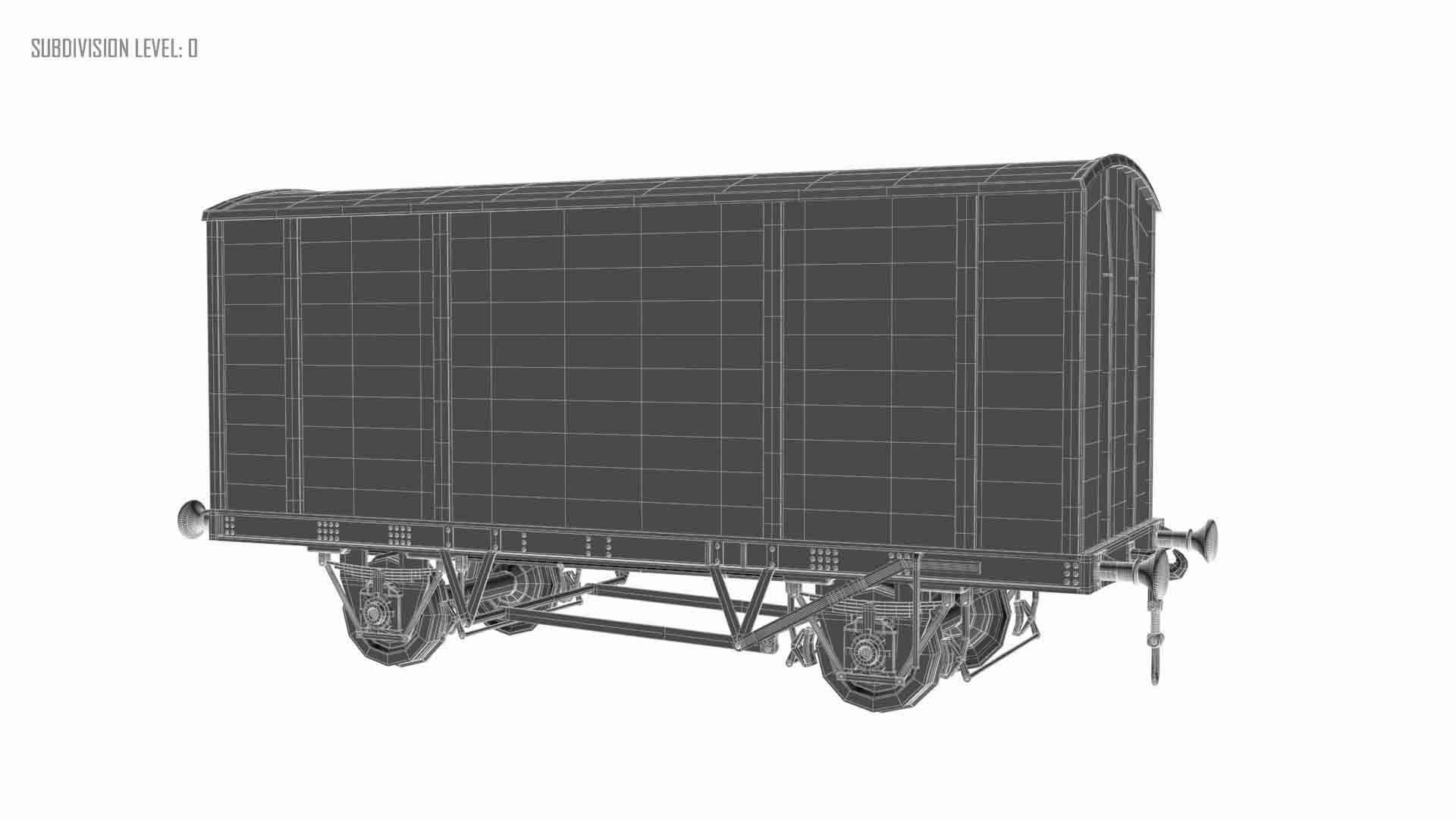 3D Wooden Container Wagon Model - TurboSquid 1522930