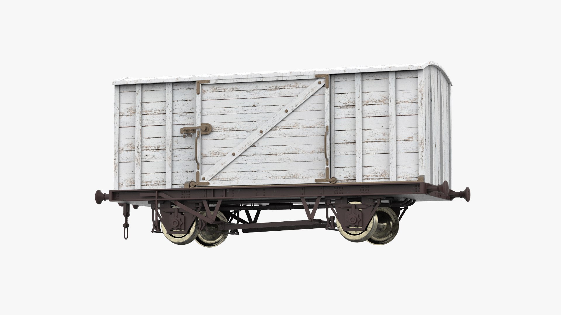 3D Wooden Container Wagon Model - TurboSquid 1522930