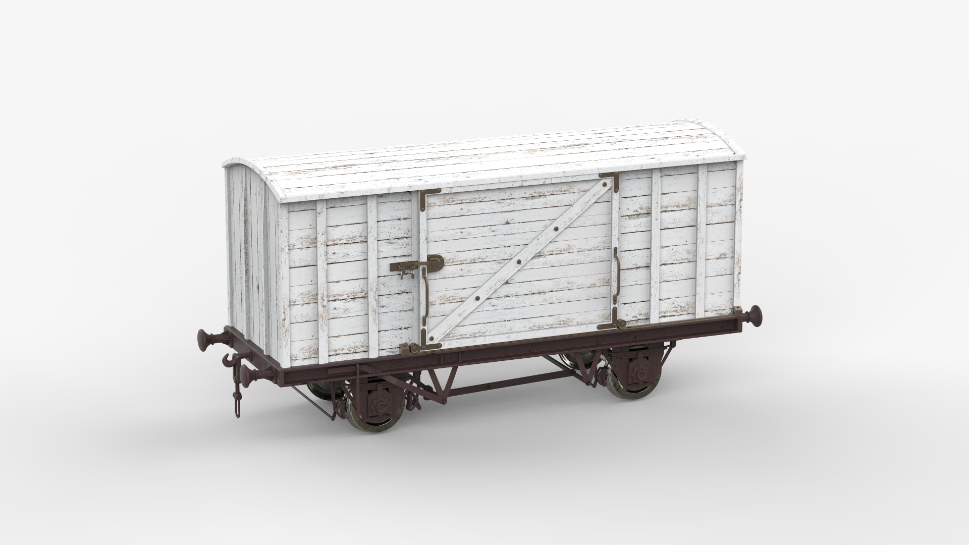 3D Wooden Container Wagon Model - TurboSquid 1522930
