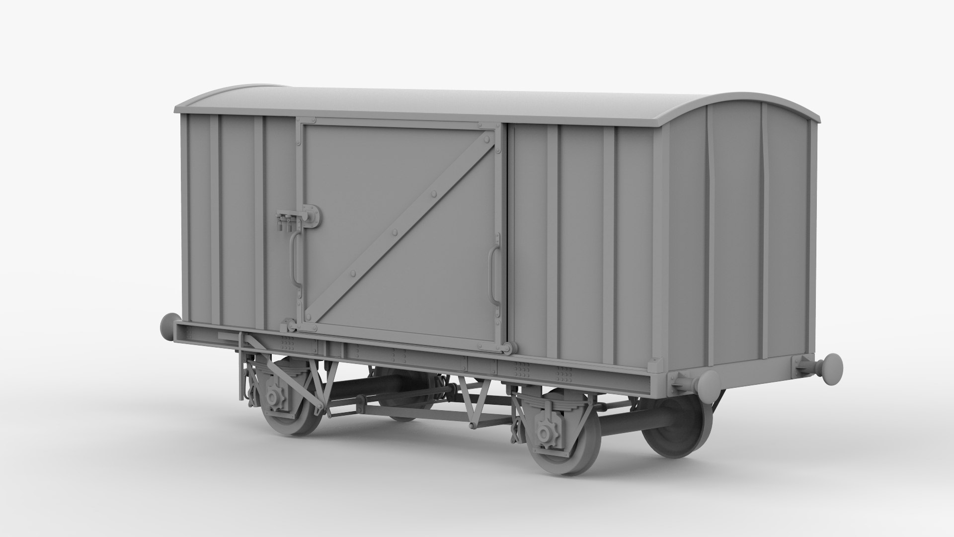 3D Wooden Container Wagon Model - TurboSquid 1522930