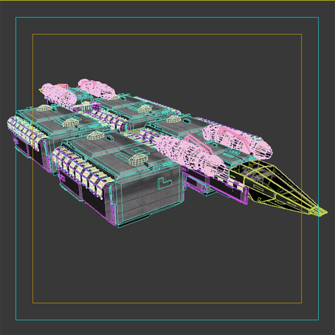 3d model transport space ship