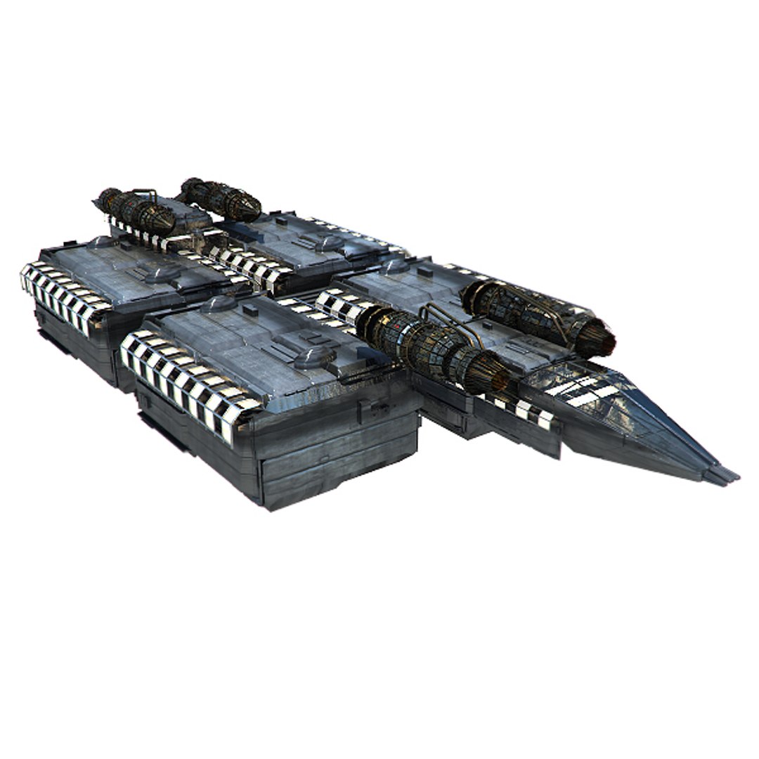 3d model transport space ship