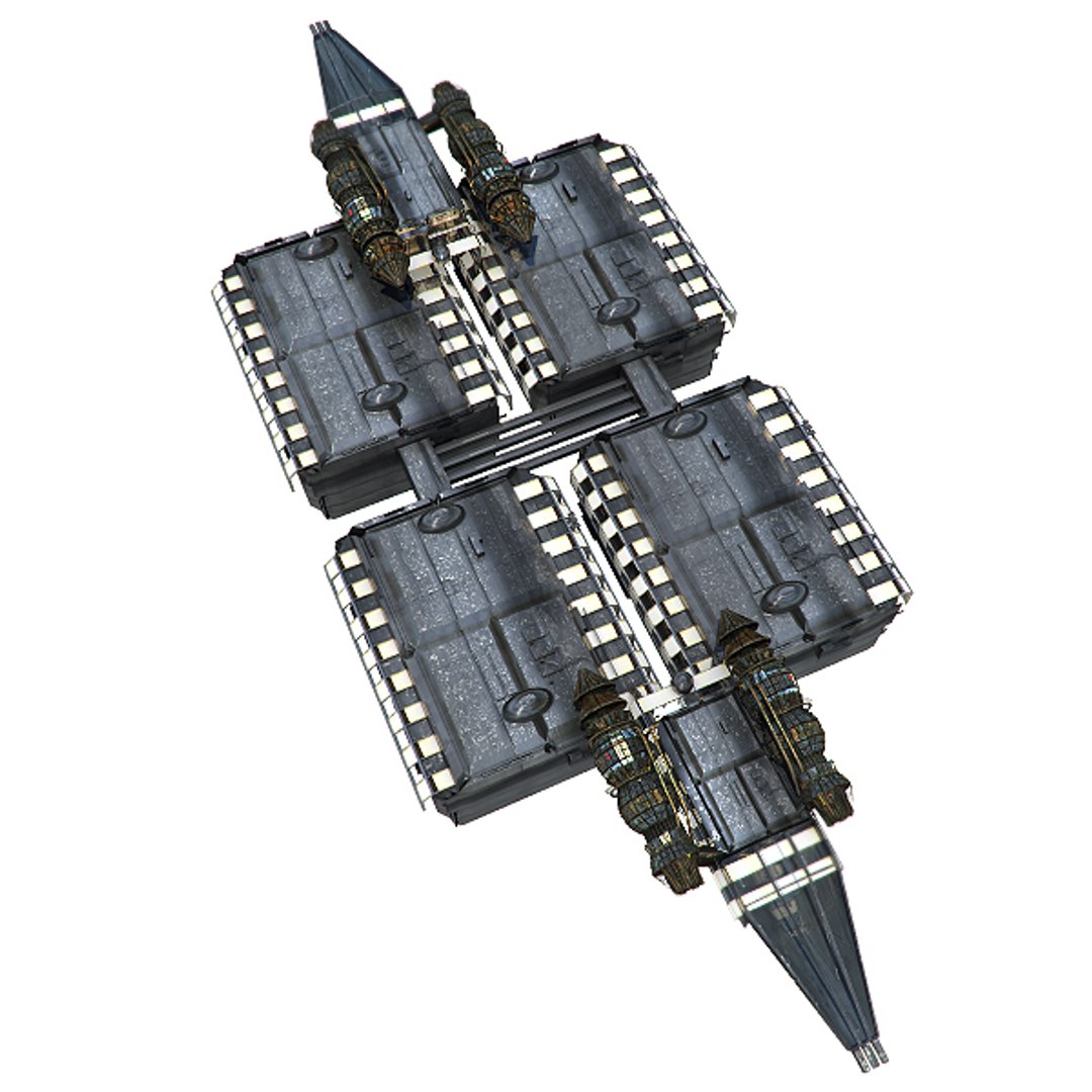 3d model transport space ship