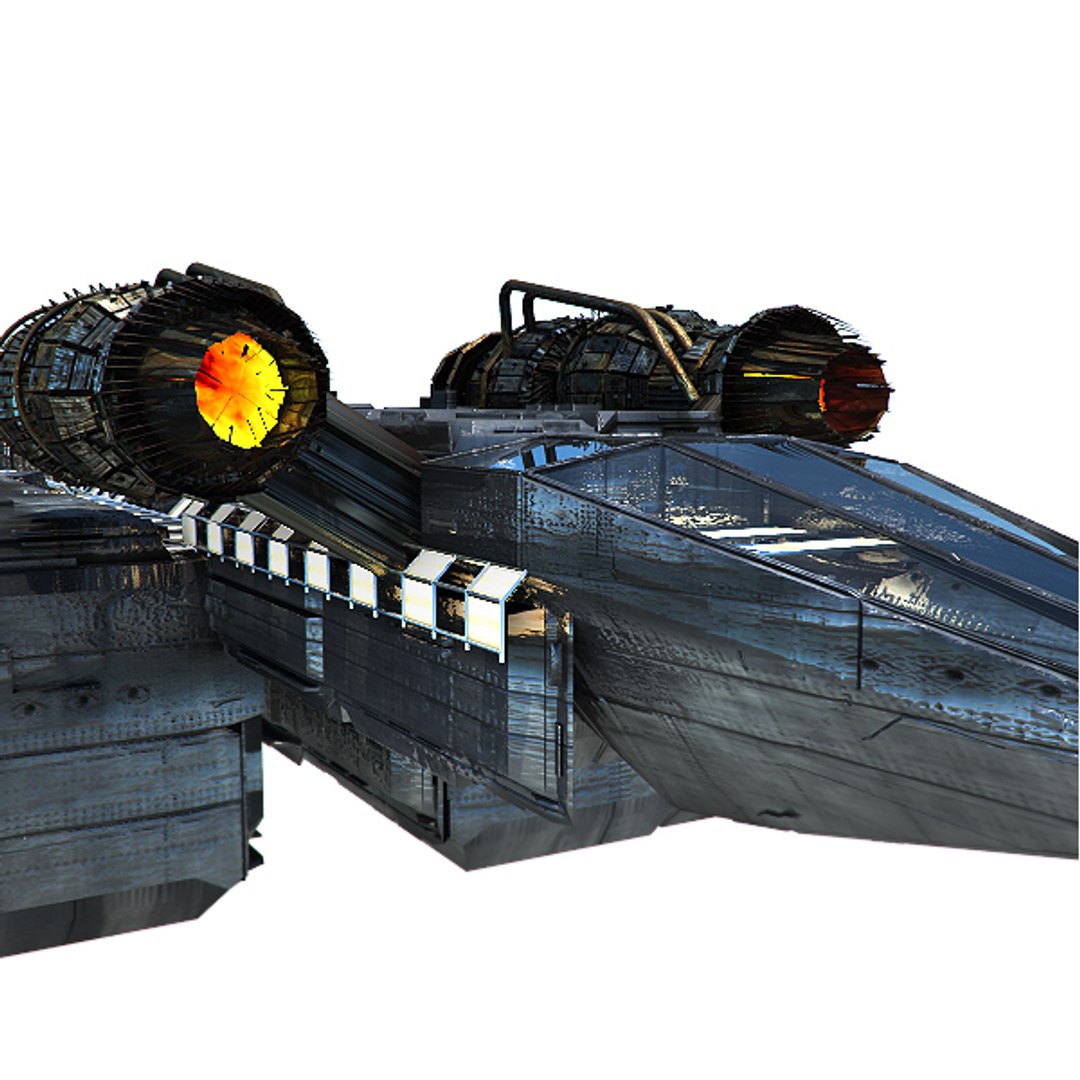 3d model transport space ship