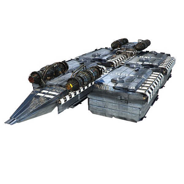 3d model transport space ship