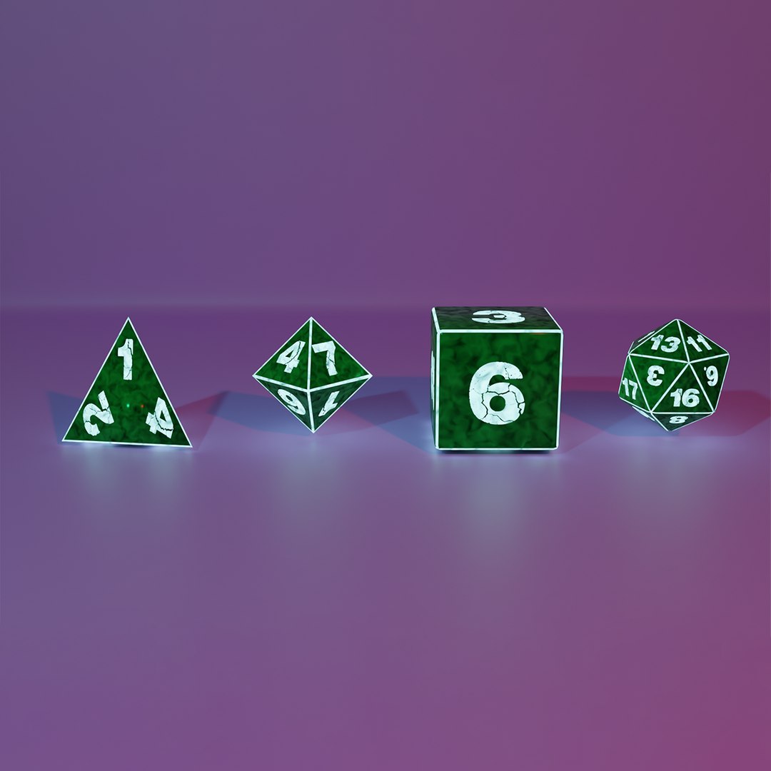 Dice Set D4-D6-D8-D20 Model - TurboSquid 1939058