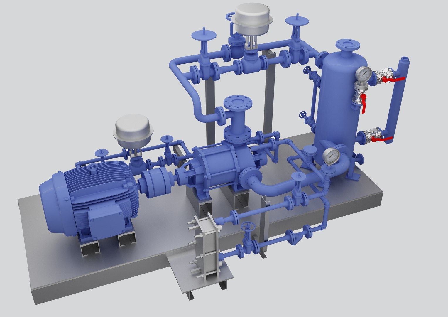Gas Compressor Model - TurboSquid 1294392