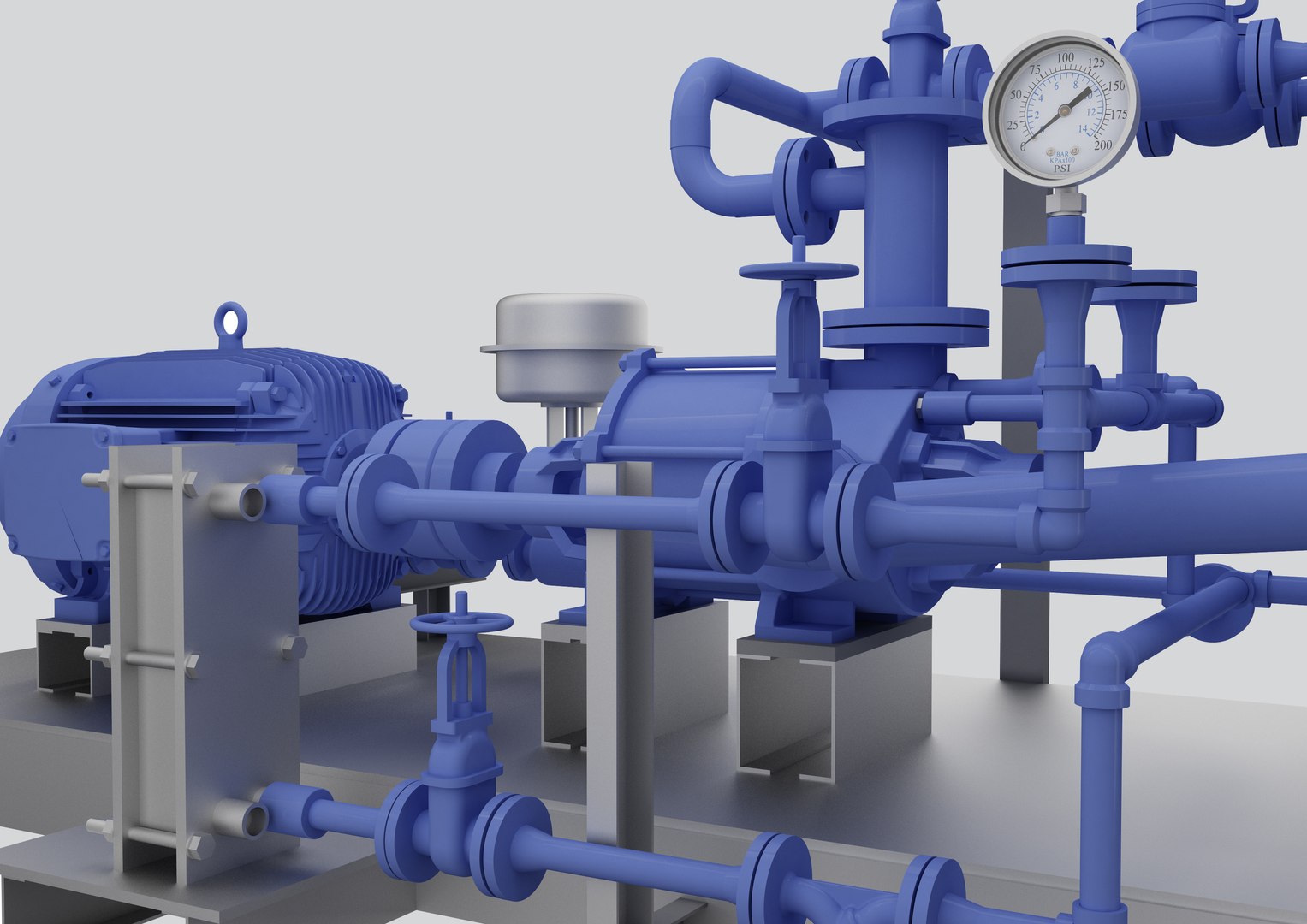 Gas Compressor Model - TurboSquid 1294392