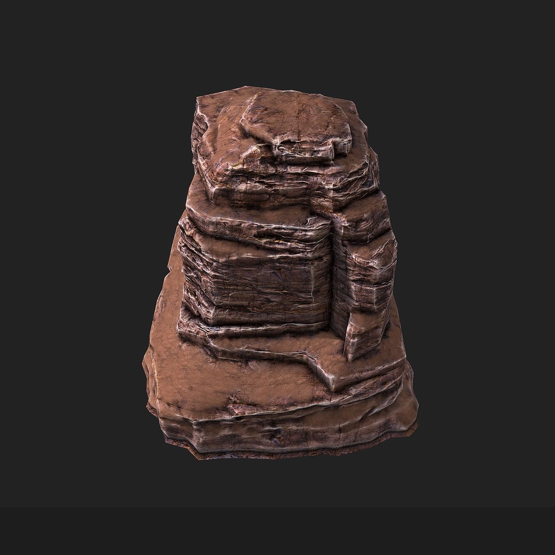 Realistic Desert Rock Obj
