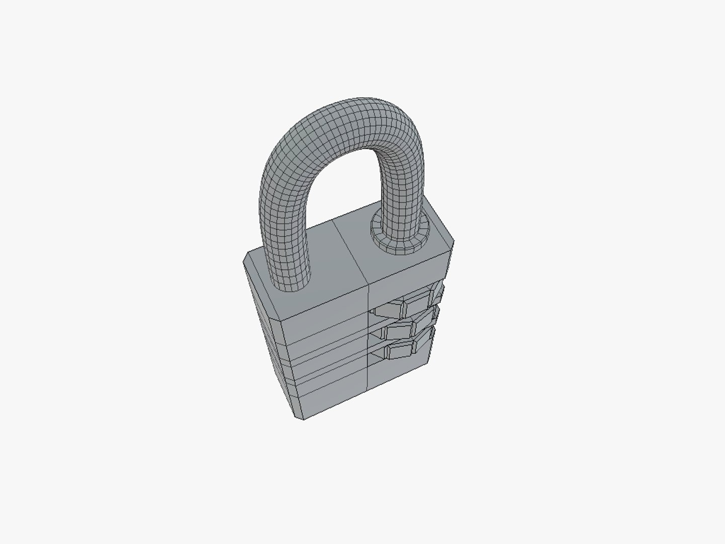 3d Padlock Blender Model