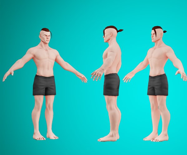 3D Jacob: Stylized Male Character - Base mesh - Game-ready model ...