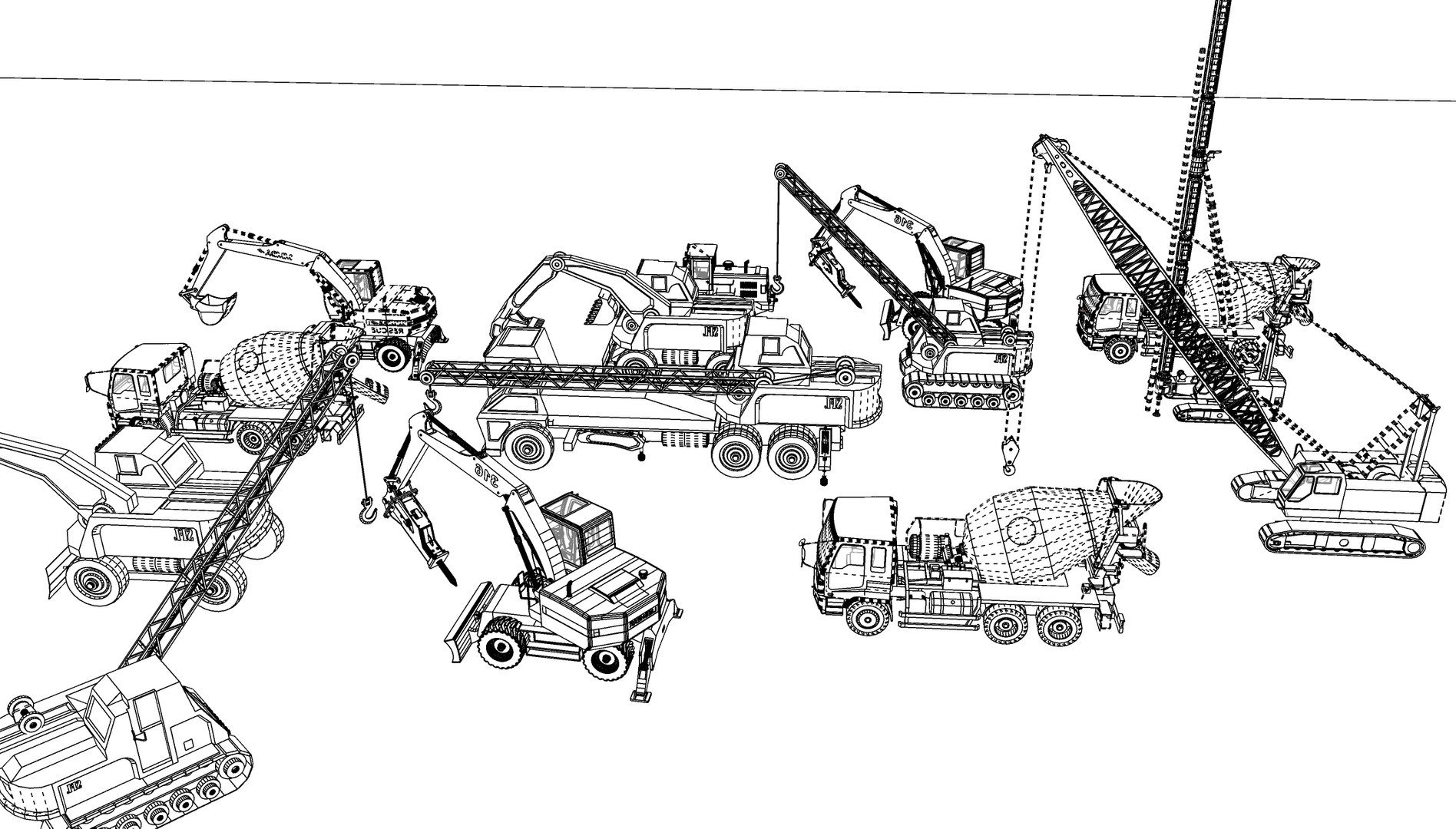 3D Heavy Construction Machinery Equipment Industrial Model - TurboSquid ...