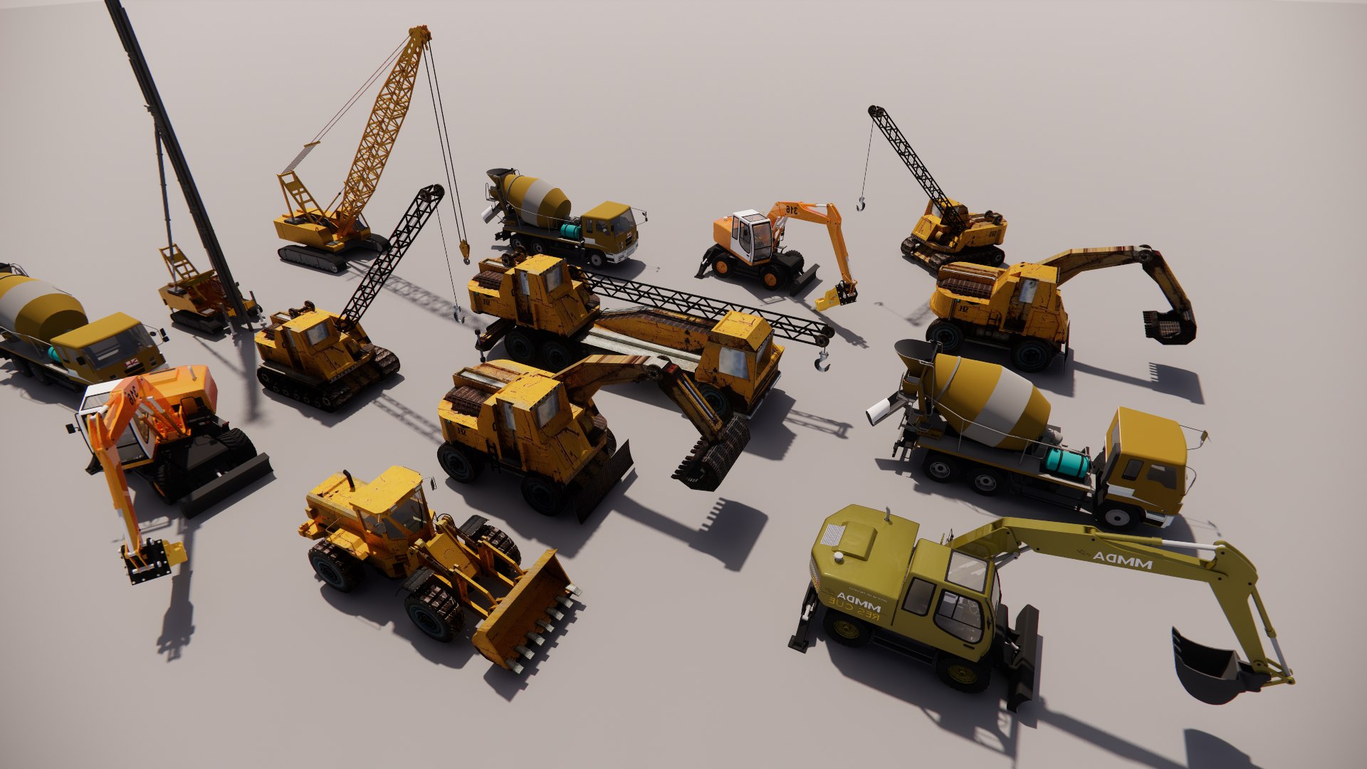 3D Heavy Construction Machinery Equipment Industrial Model - TurboSquid ...