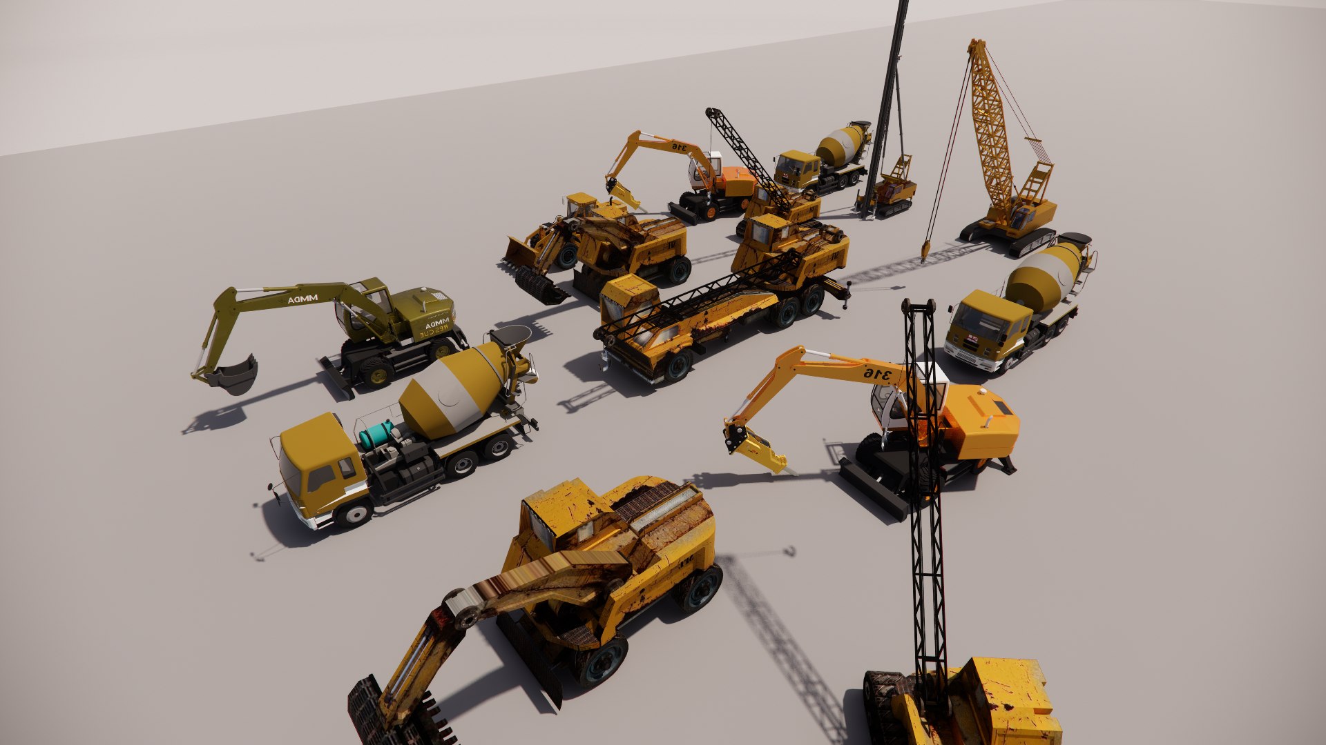 3D Heavy Construction Machinery Equipment Industrial Model - TurboSquid ...