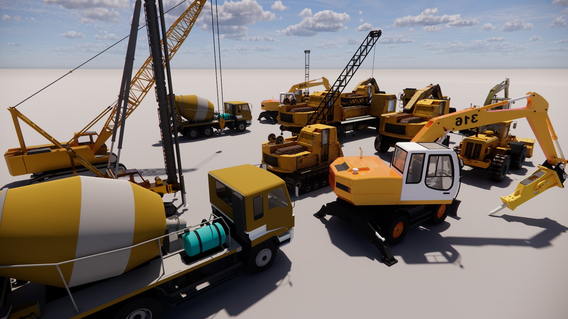3D Heavy Construction Machinery Equipment Industrial Model - TurboSquid ...