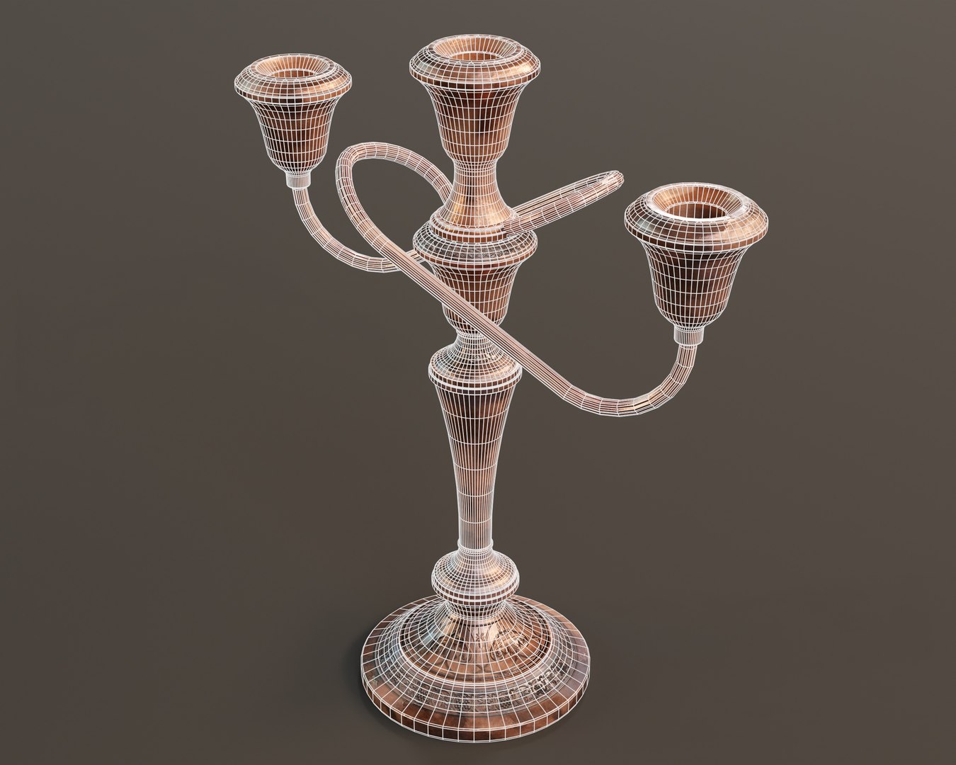 Copper Candelabra 3D Model - TurboSquid 2419062