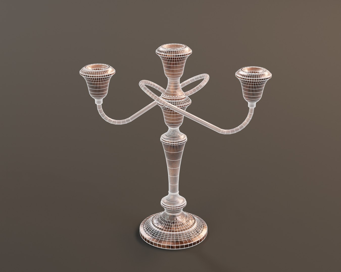 Copper Candelabra 3D Model - TurboSquid 2419062