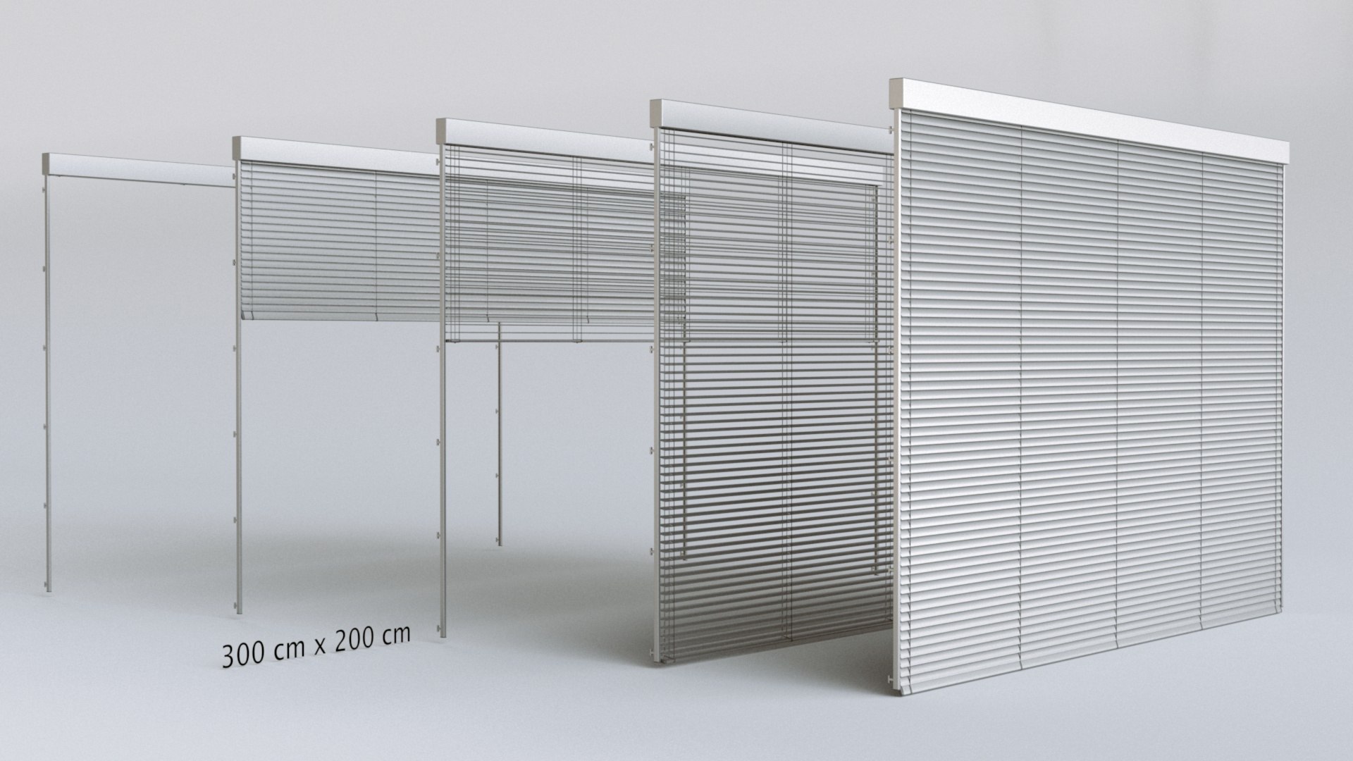 3D venetian blinds rails x - TurboSquid 1583849