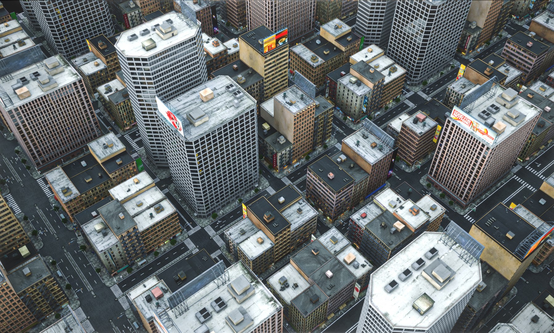 HD Urban City 3D Model - TurboSquid 2193128