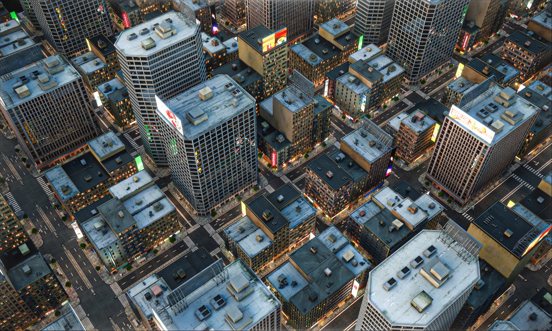 HD Urban City 3D Model - TurboSquid 2193128