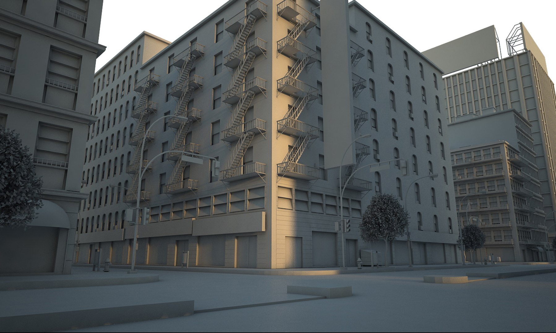 HD Urban City 3D Model - TurboSquid 2193128