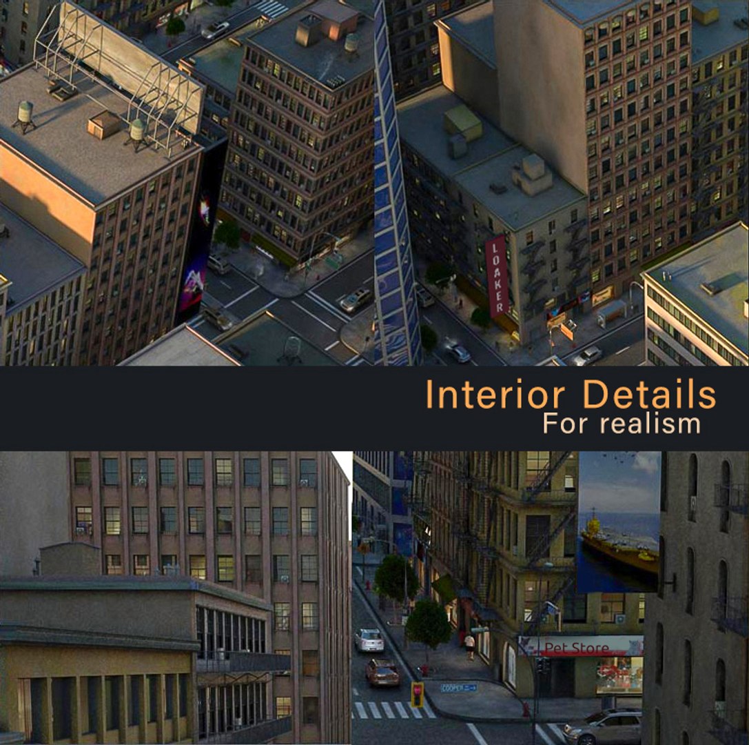 HD Urban City 3D Model - TurboSquid 2193128