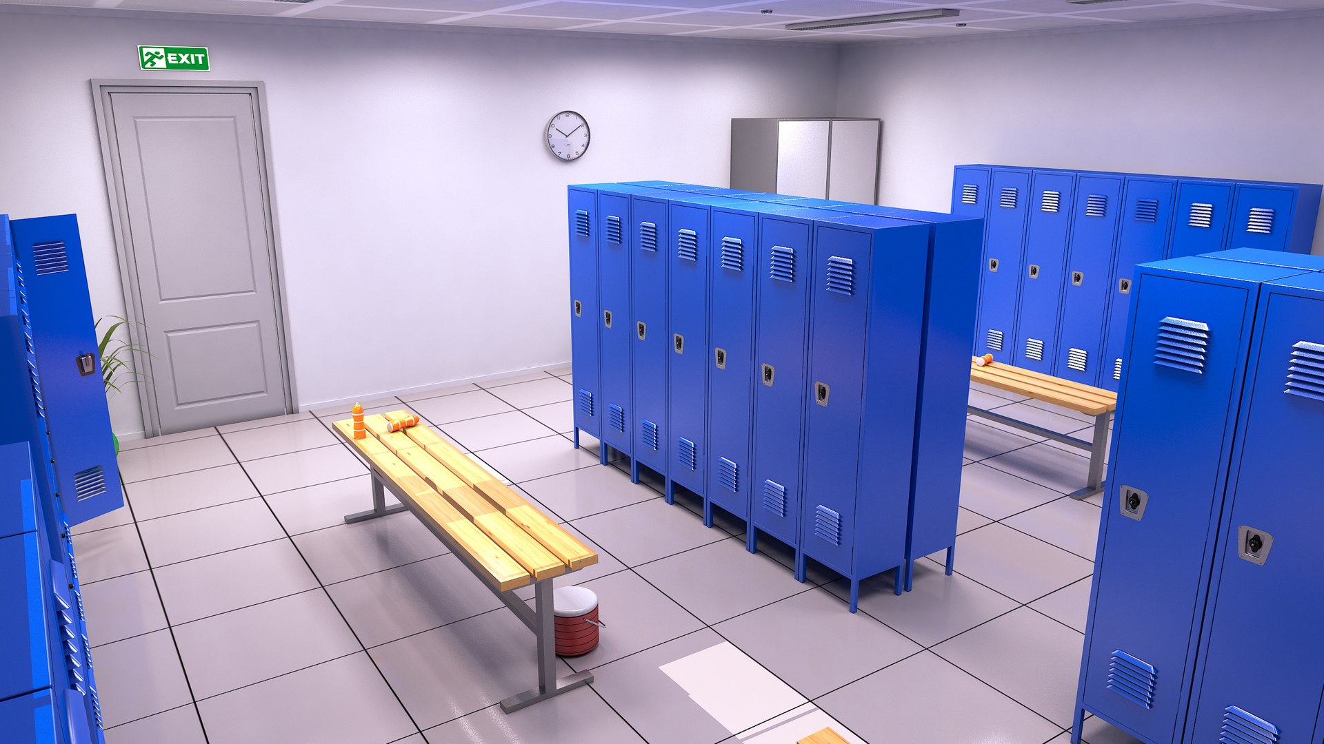 3D Locker Room 3 Model - TurboSquid 1839604