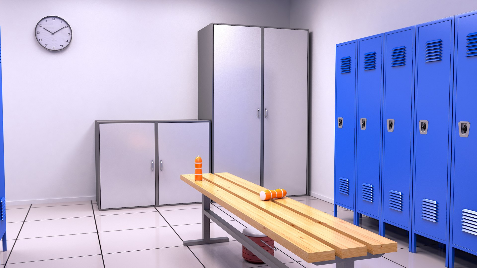 3D Locker Room 3 Model - TurboSquid 1839604
