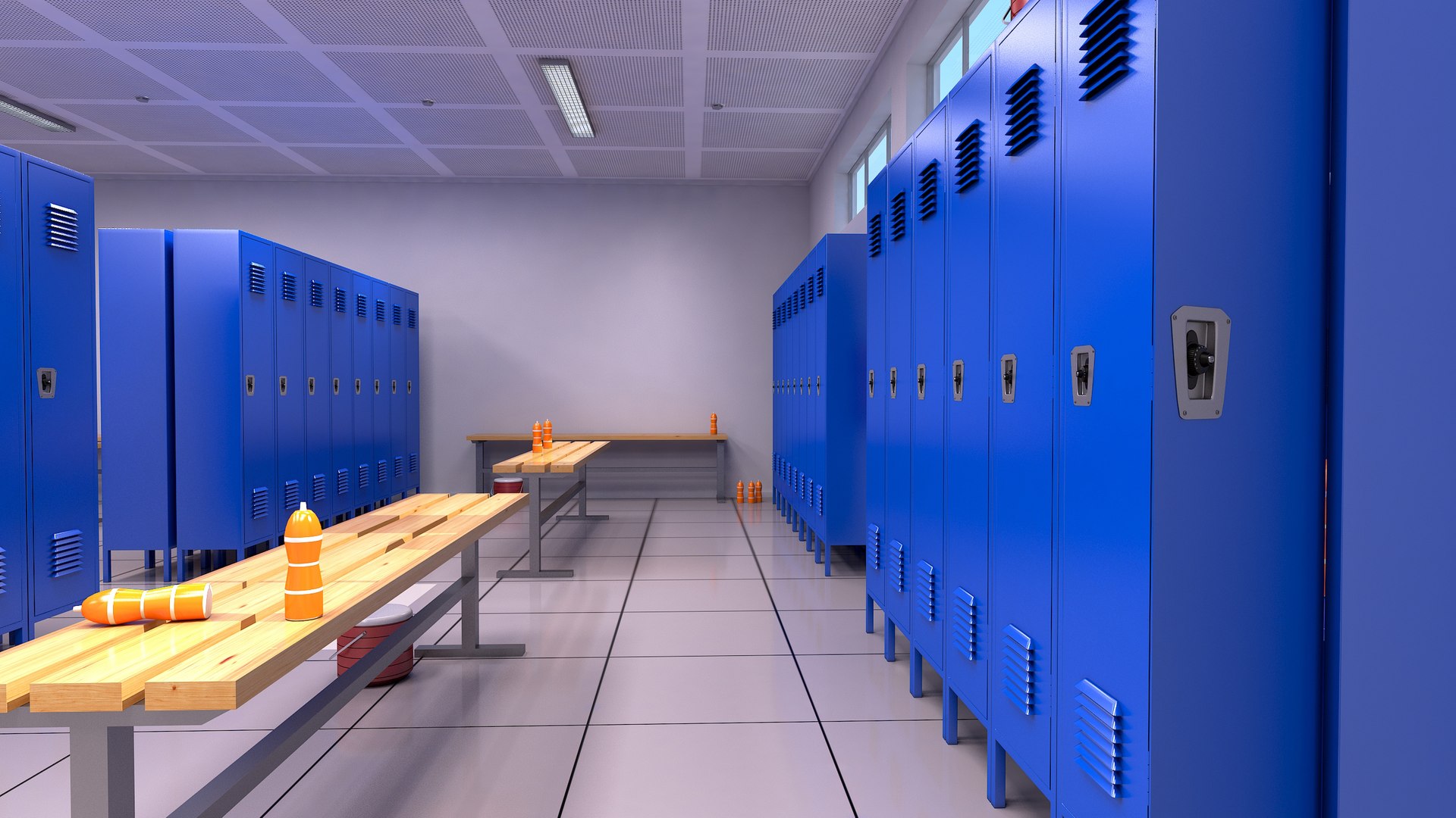 3D Locker Room 3 Model - TurboSquid 1839604