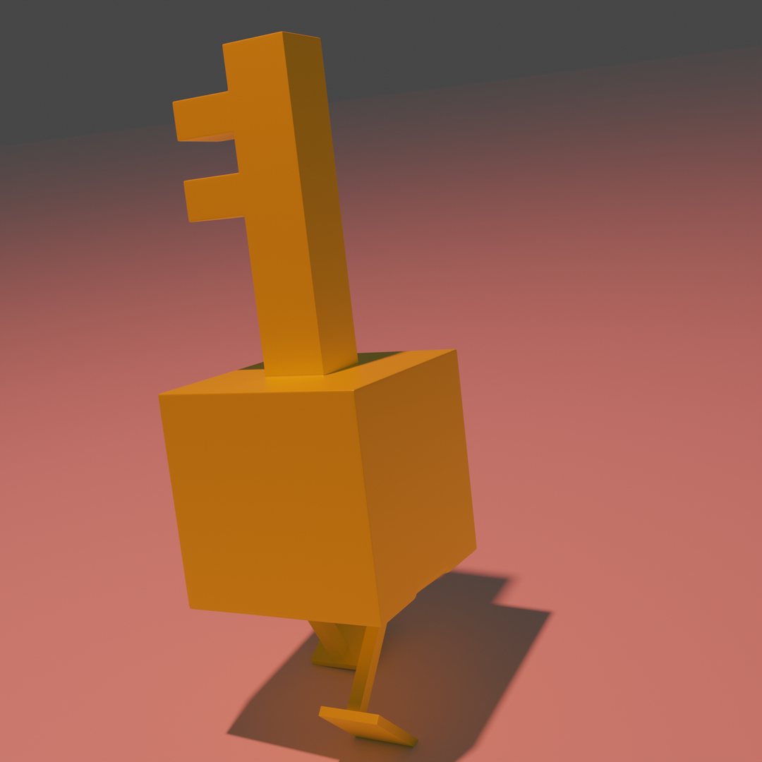 3D model rigged gold key - TurboSquid 1576596