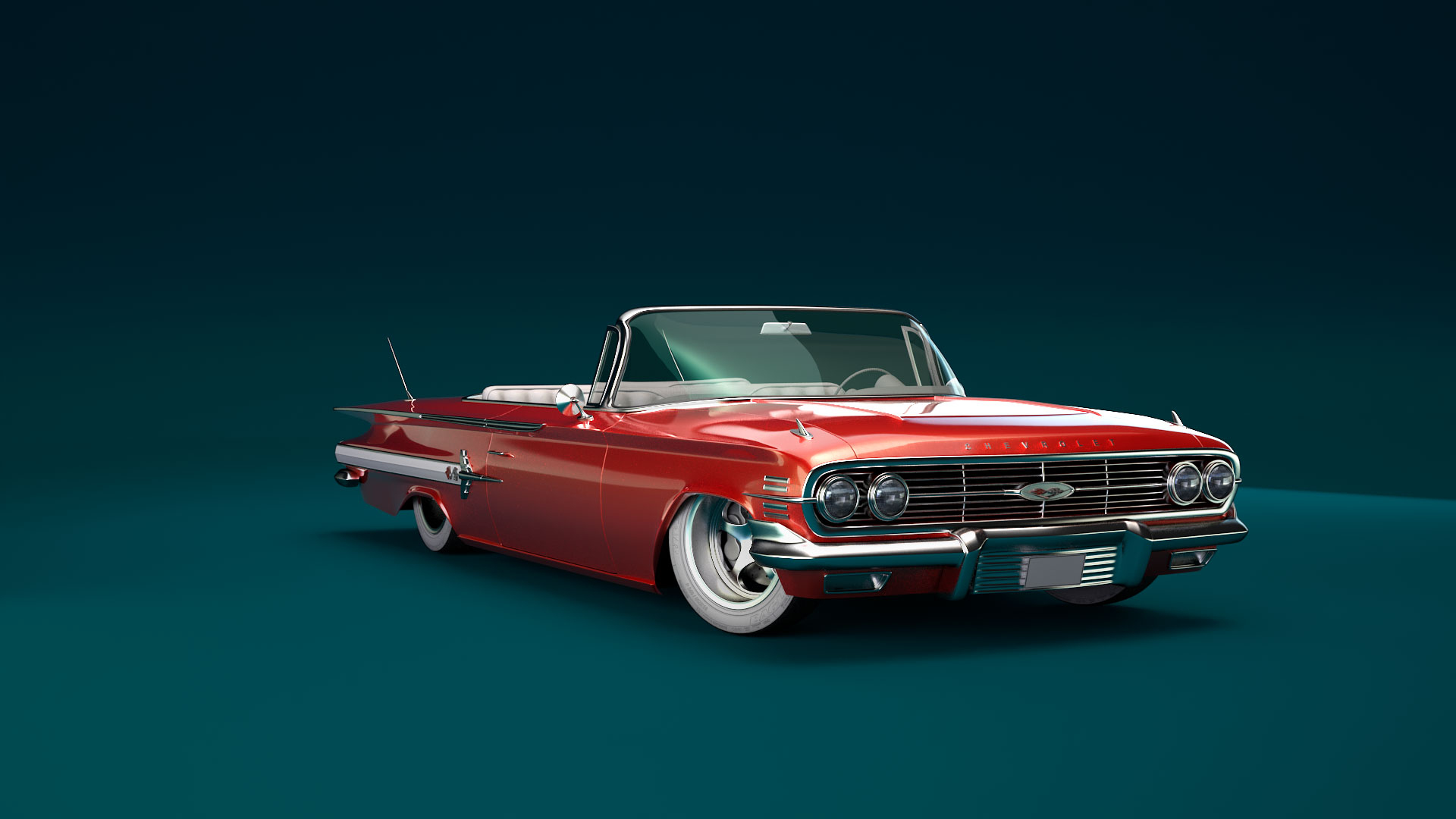 Chevrolet Impala 1960 Convertible 3D Model - TurboSquid 2456750