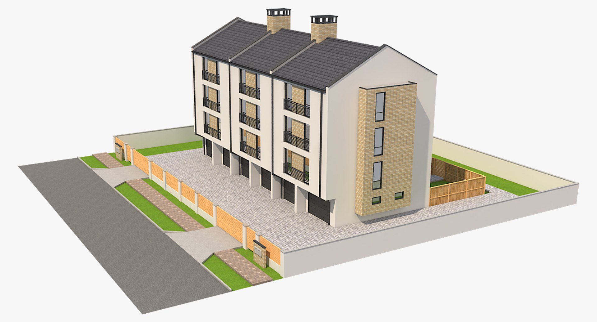 3D Modern House Garage 1 Model - TurboSquid 1391246