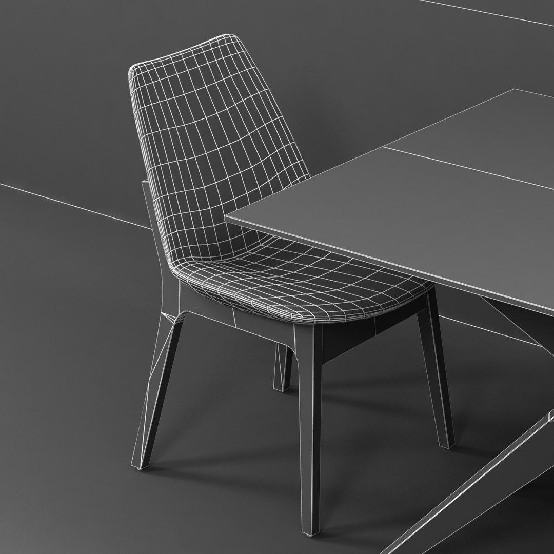 3d Chair Table Magna Glass