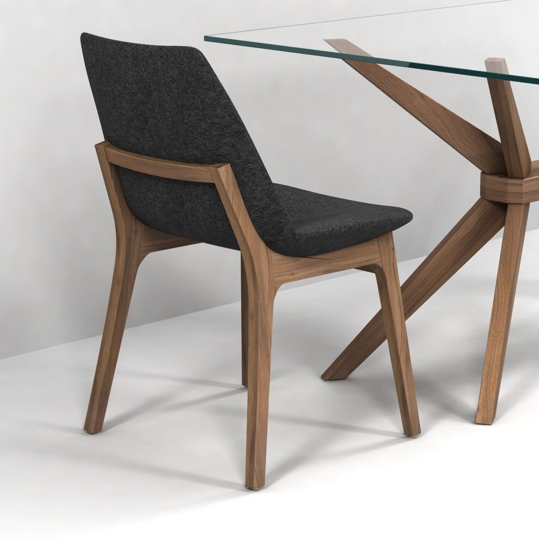 3d Chair Table Magna Glass