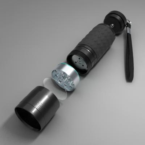 led flashlight 3d 3ds