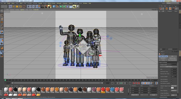 3D Cartoon characters family reunion model - TurboSquid 2044044