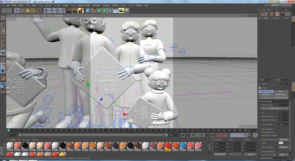 3D Cartoon characters family reunion model - TurboSquid 2044044