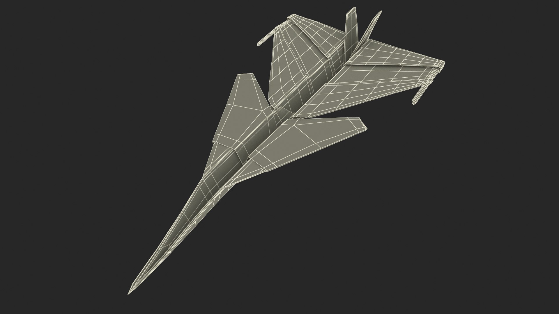 3D Model Origami Paper Fighter Jet Concept - TurboSquid 2288485