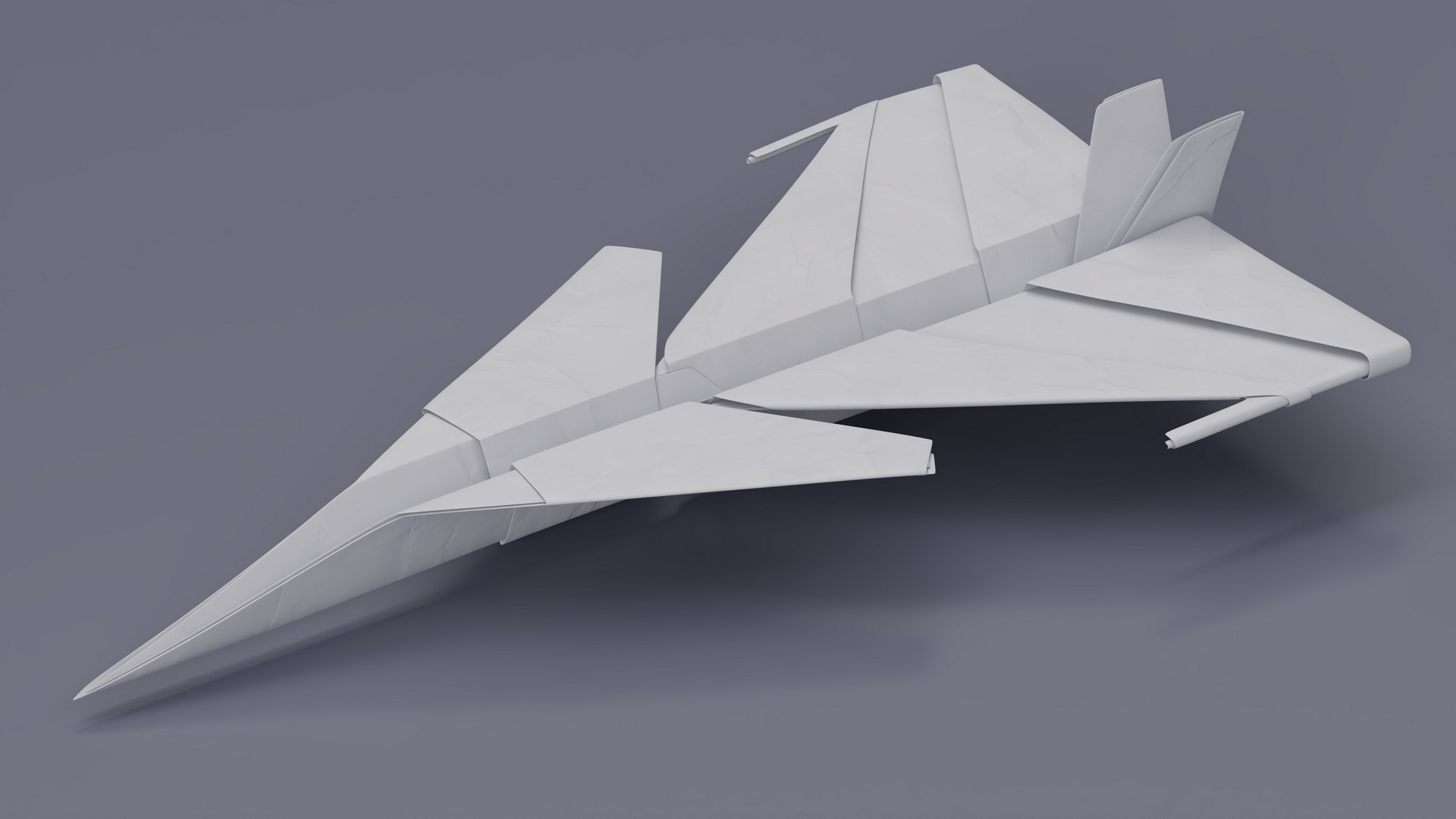 3D Model Origami Paper Fighter Jet Concept - TurboSquid 2288485