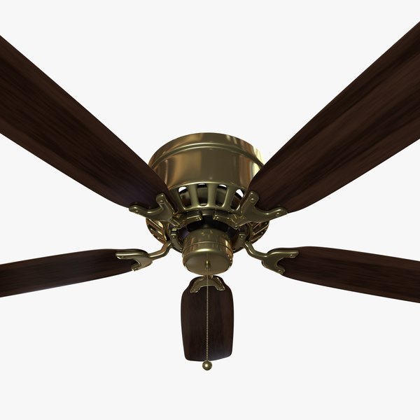 Realistic brass ceiling fan 3D model - TurboSquid 1433722