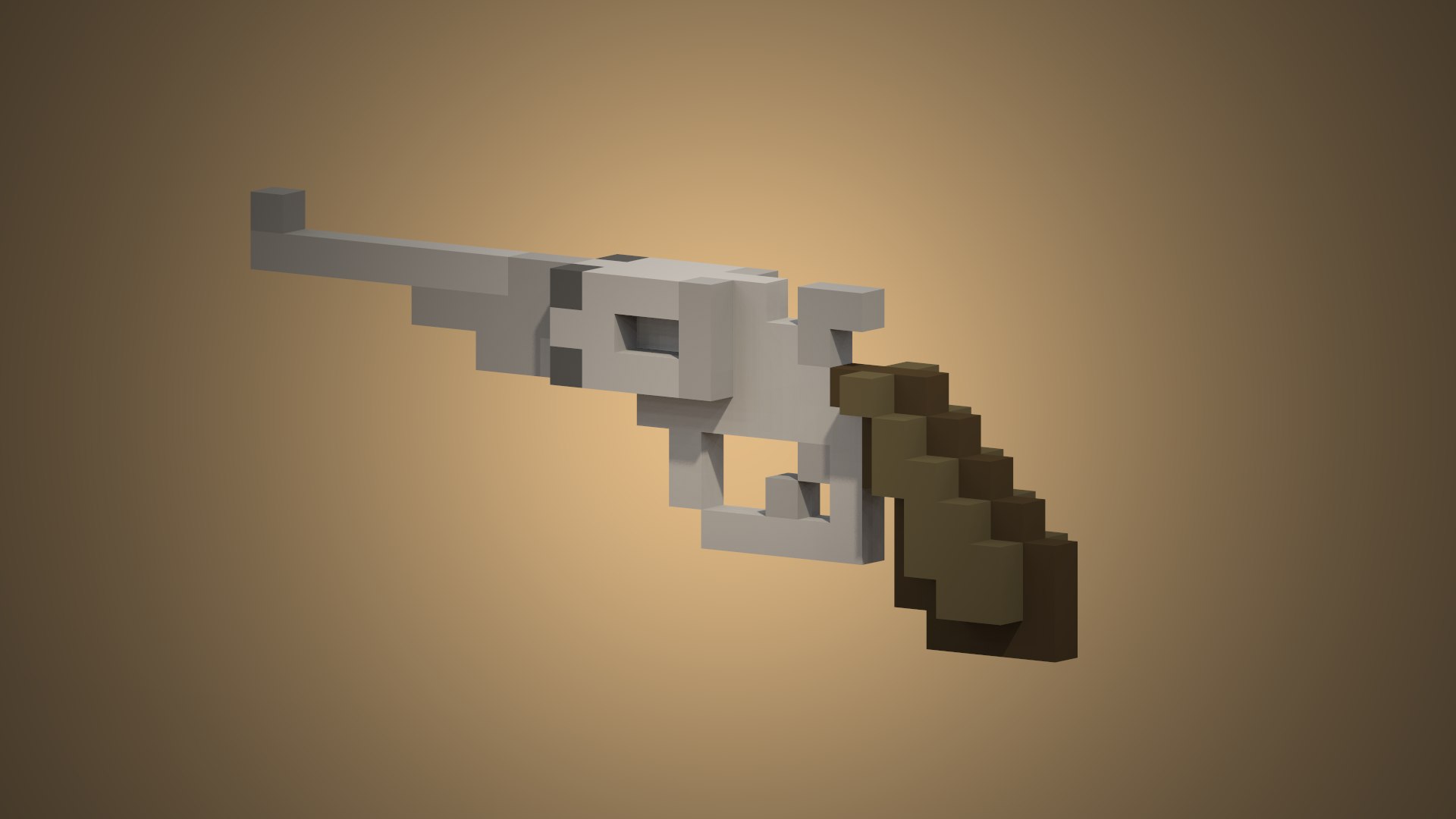 Free Voxel Revolver 3D Model - TurboSquid 1720487