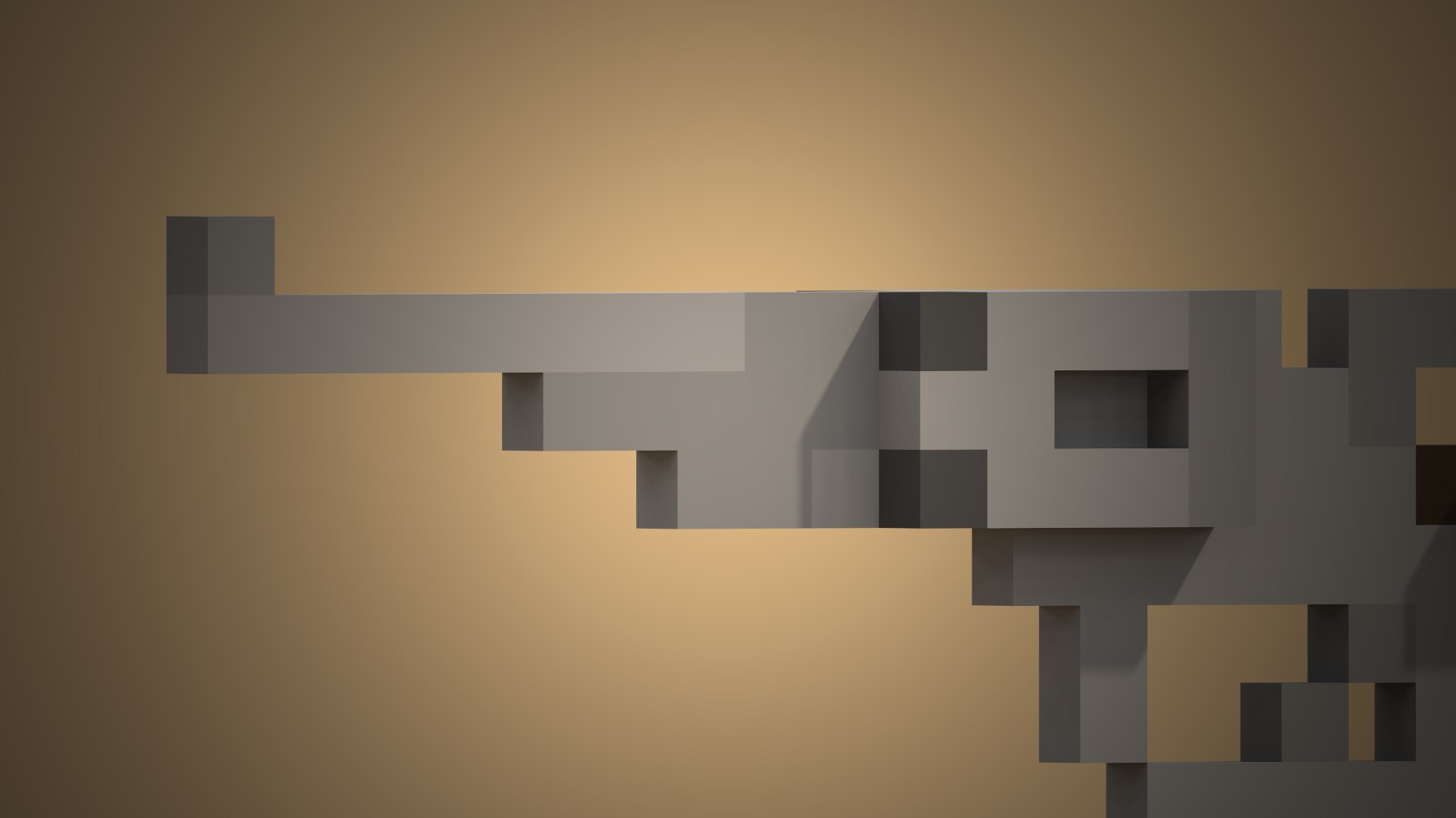 Free Voxel Revolver 3D Model - TurboSquid 1720487