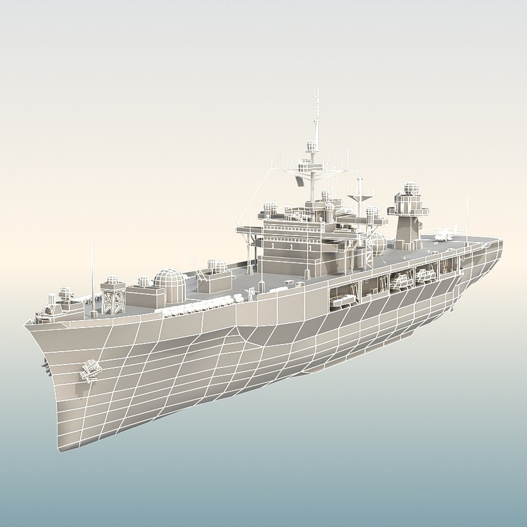 uss mount whitney lcc-20 3d model