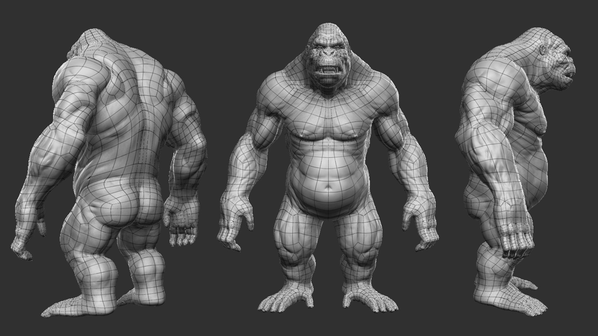 3D Gorilla - TurboSquid 2089311