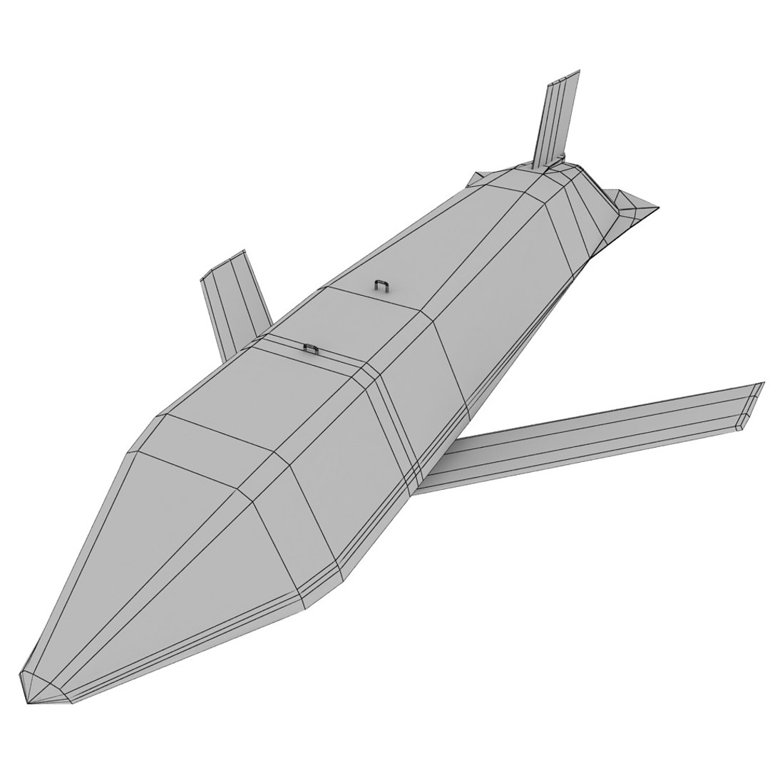 3d Model Jassm Agm-158 Missile