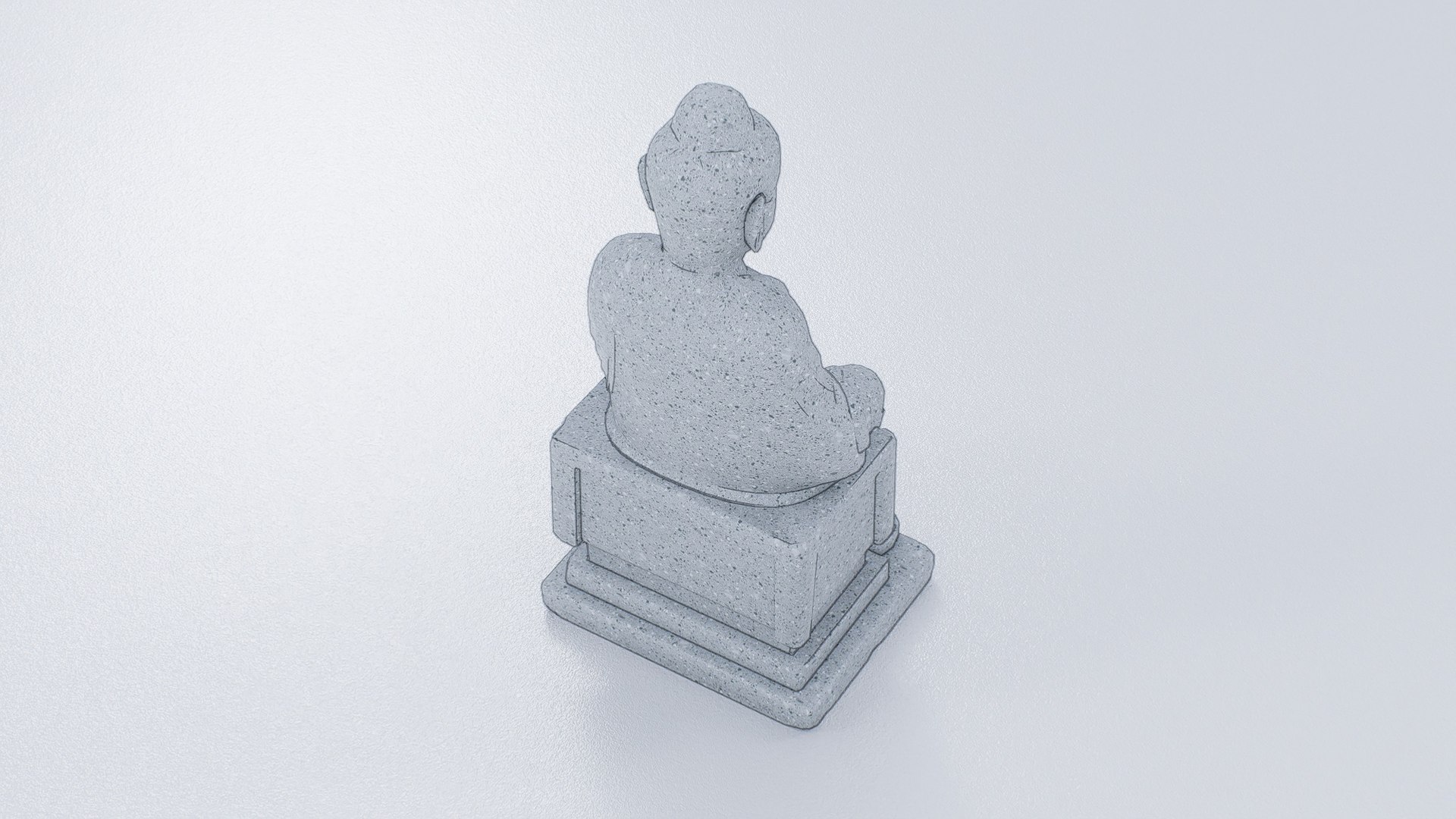 3D Model Stone Buddha Statue - TurboSquid 2516244