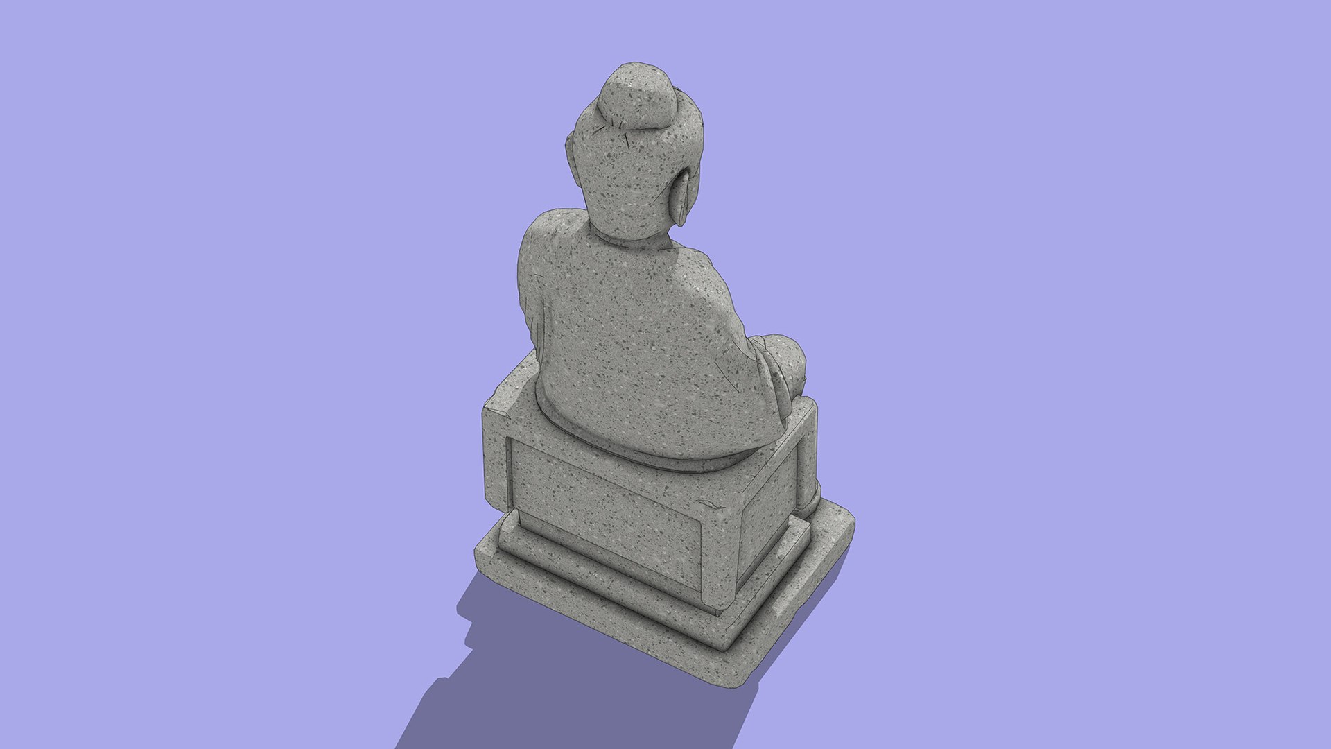 3D Model Stone Buddha Statue - TurboSquid 2516244