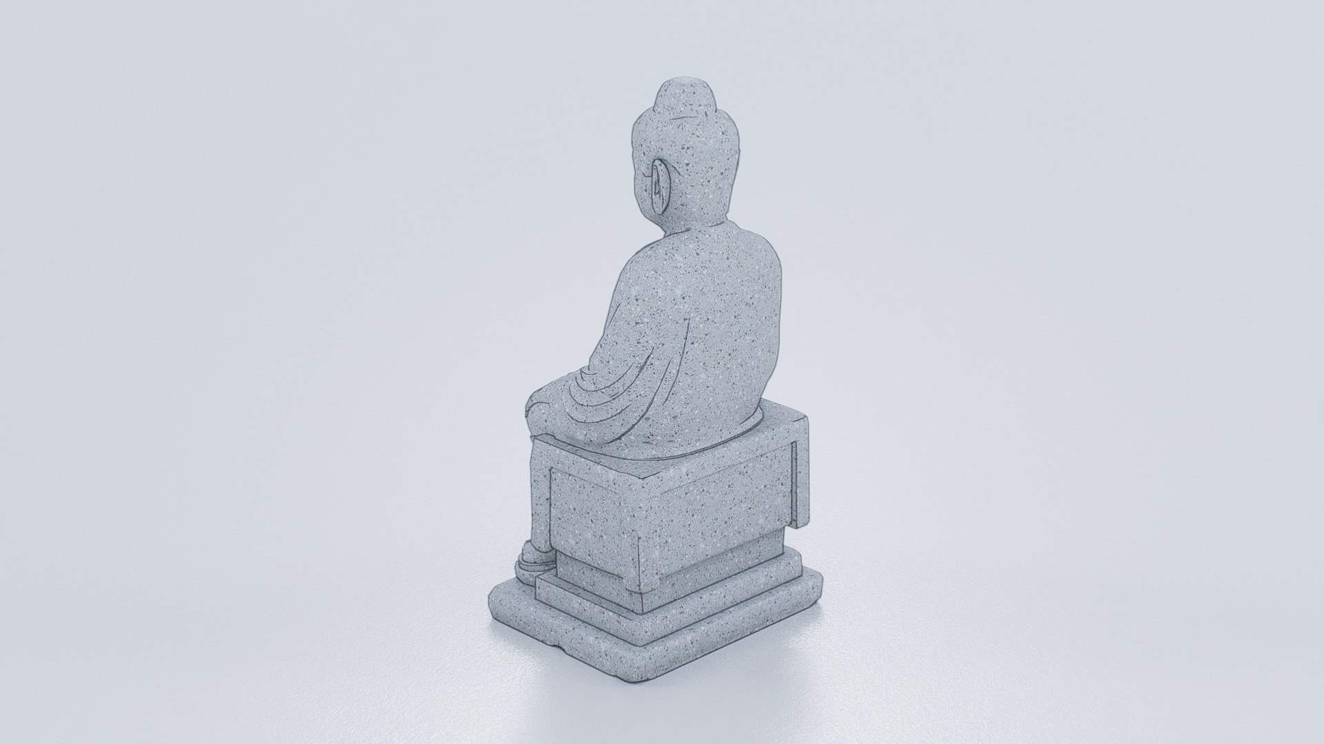 3D Model Stone Buddha Statue - TurboSquid 2516244