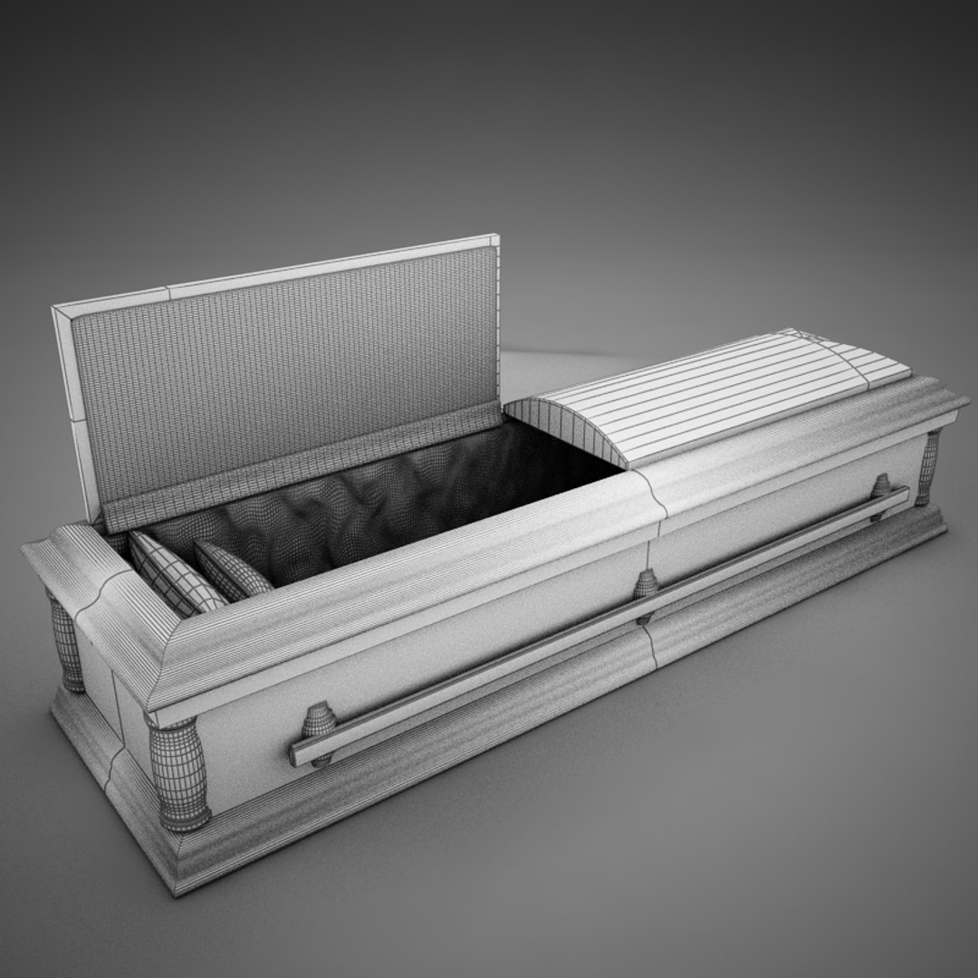 3d Coffin Wood Model
