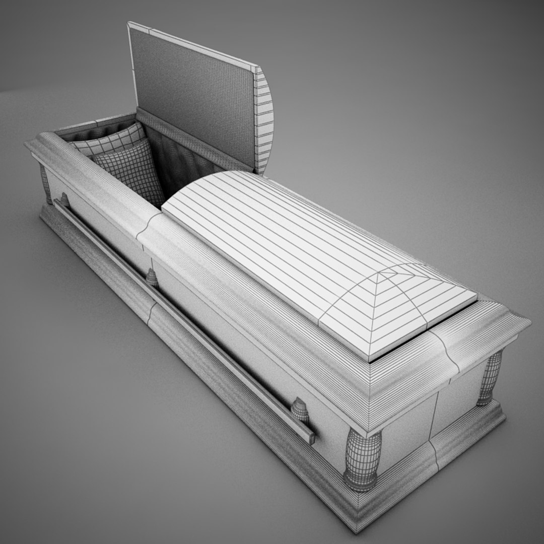 3d Coffin Wood Model